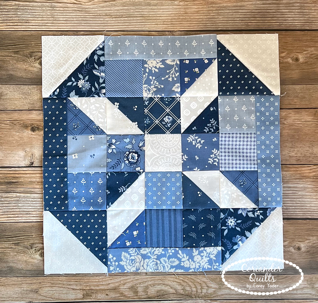 Scrappy-Snowflake-Block – Coriander Quilts